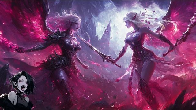 Японский-рок. тяжелый рок, рок метал. песня (二人の姉妹、分裂した世界) на японском языке.