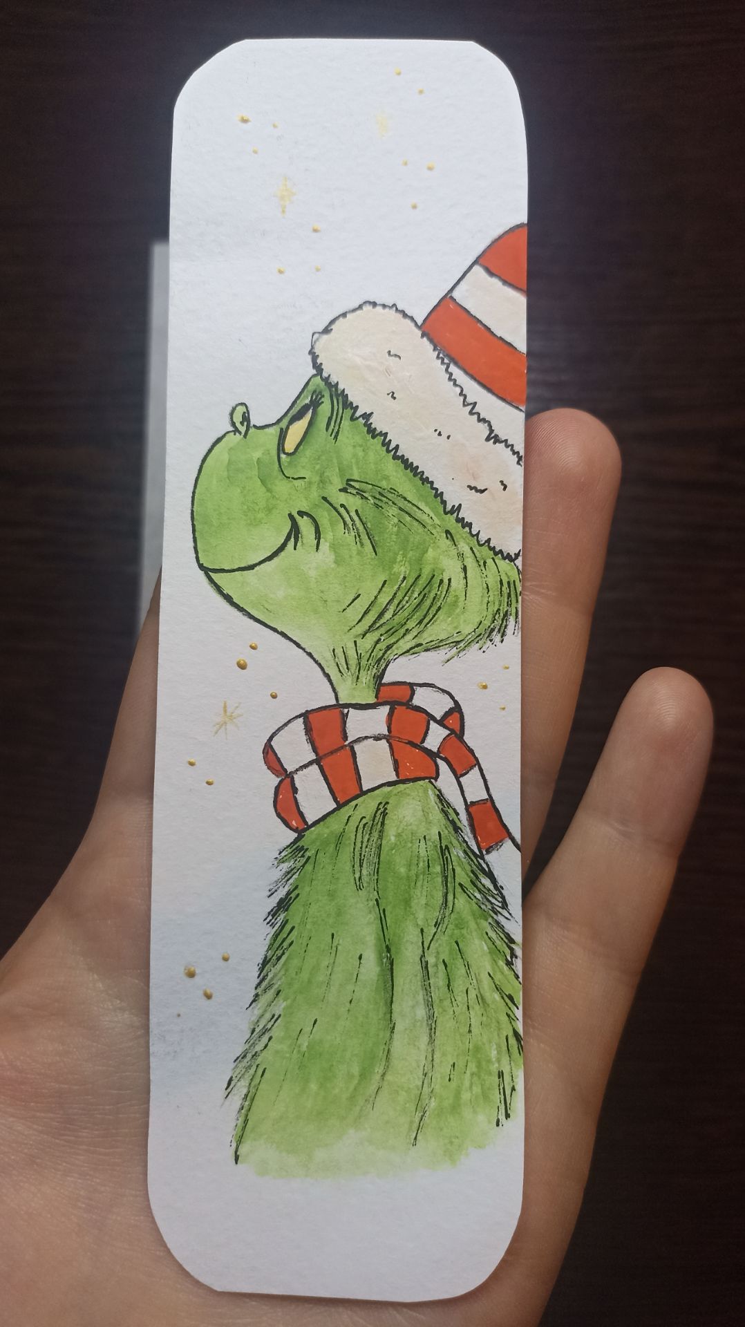 Рисунок гуашью / Гринч