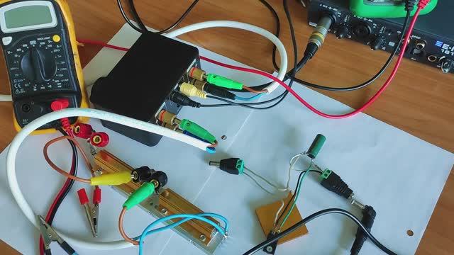 Усилитель d-класса TPA3116 замер искажений, мультитон в REW, помехи от блока питания