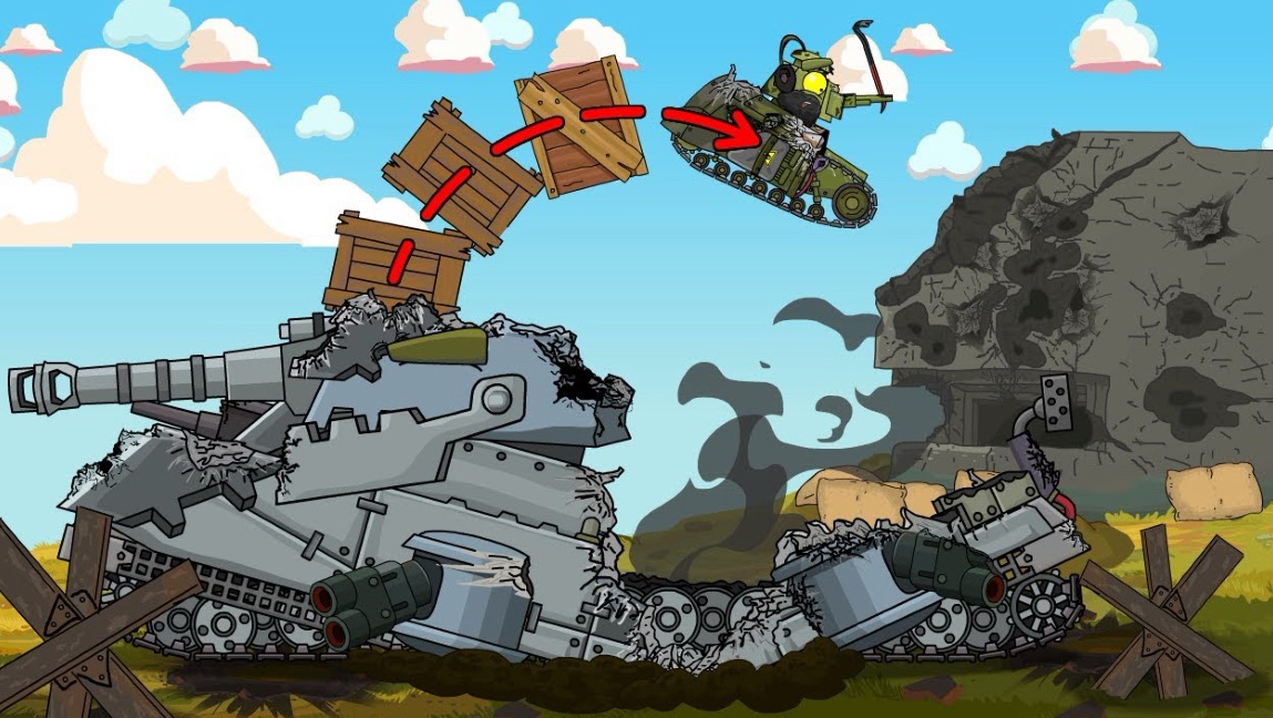 Т-18 пытается спасти Ратте и Фидженрона - Мультики про танки