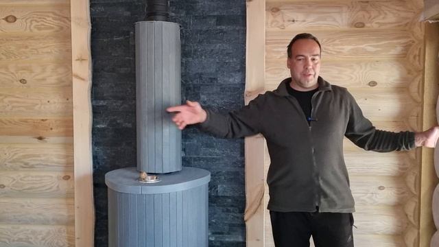 Установили печь Ферингер в срубе