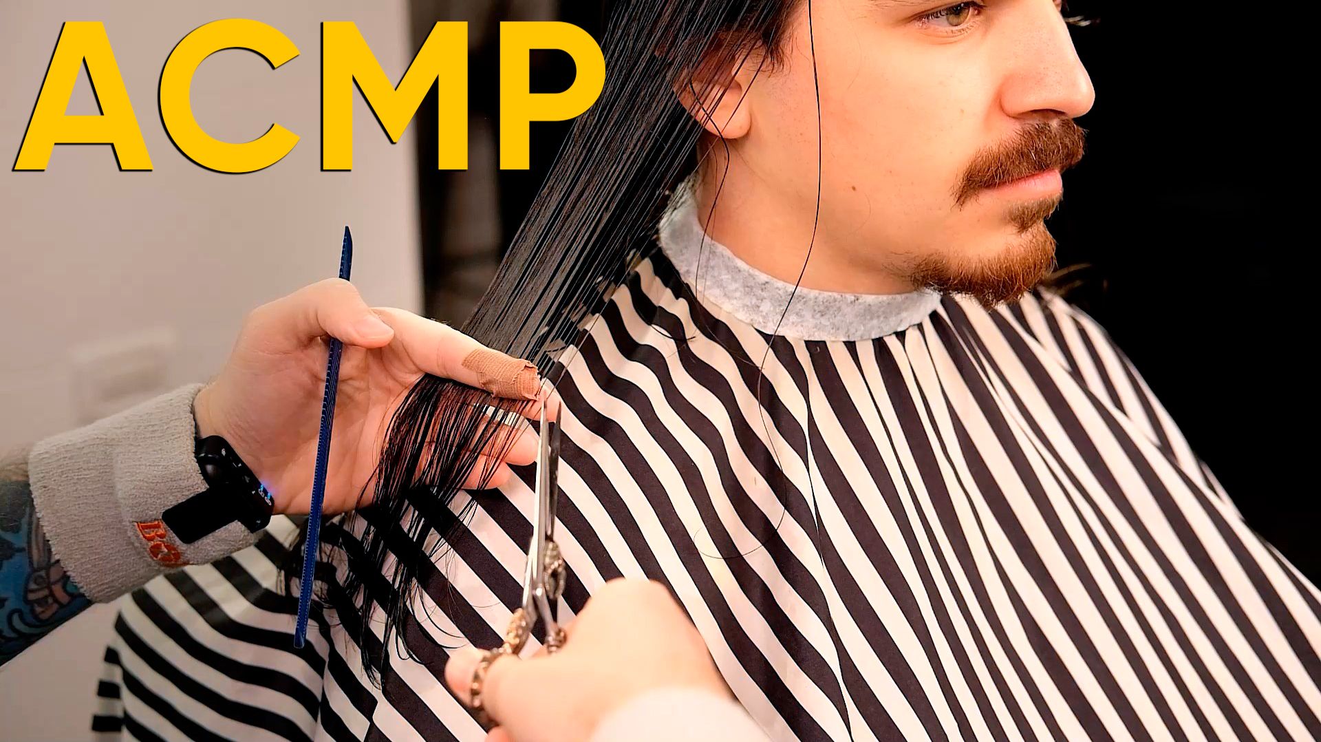 АСМР / ASMR 💈 Стрижка очень длинных волос только ножницами - 17 минут релакса