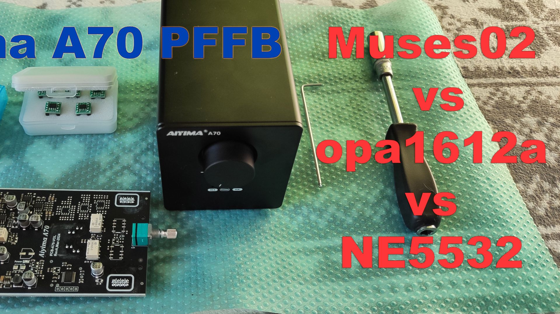 Усилитель Aiyima A70 замена ОУ Muses02 vs opa1612a vs NE5532 (замер в RMAA)