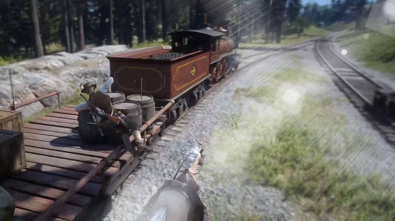 Неудачно ограбил поезд :) / RDR2