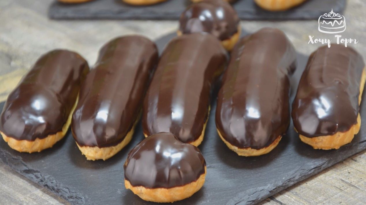 ✨ КЛАССИЧЕСКИЕ ЭКЛЕРЫ: Идеальный Крем, Глянцевая Глазурь и Никаких Ошибок! 🤩