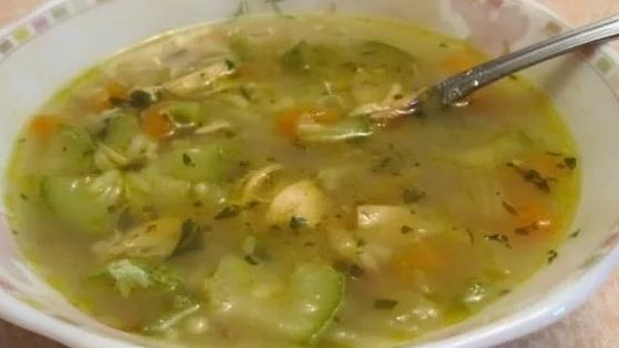 Рассольник овощной с грибами.