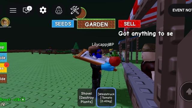 Я играю в grow a gardengarden в Roblox!