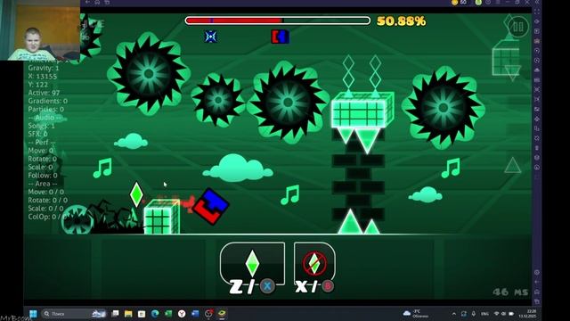 Играю в Geometry Dash