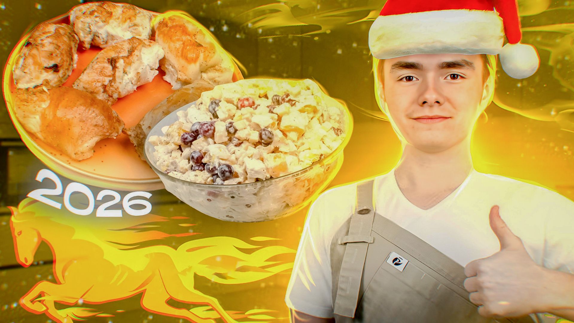 НОВЫЙ ГОД 2026. РЕЦЕПТ САЛАТА и РУЛЕТОВ с МАНДАРИНАМИ