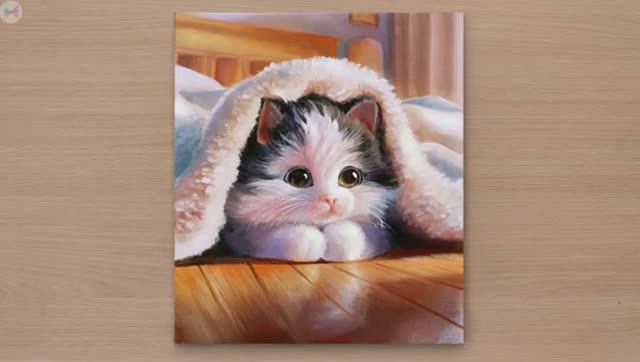 Как нарисовать милого котёнка