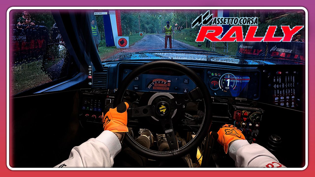 Assetto Corsa Rally – на Мокром Асфальте на Lancia | Полное Погружение