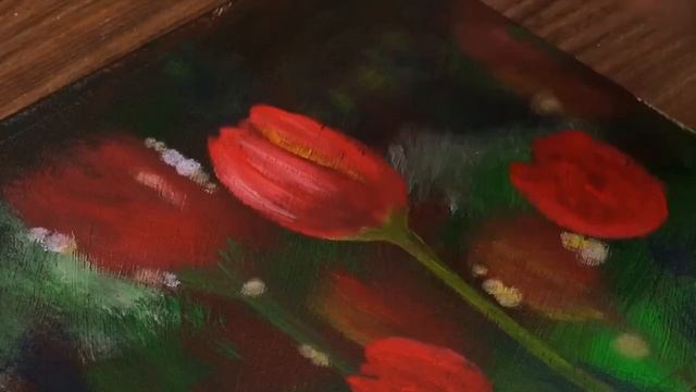 Как красиво нарисовать Тюльпаны акрилом