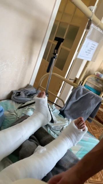 Первый день после операции  Укладка на спине