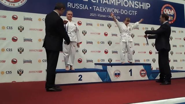 Казань. Дворец единоборств _Ак Барс_. Адаптивное Тхэквондо. Награждение моей сестренки! Серебро!