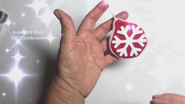 Шарик на елку, для новогоднего и рождественского декора, DIY, мастер-класс, легко. просто и быстро