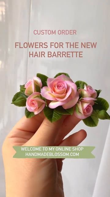 Заколка с розами