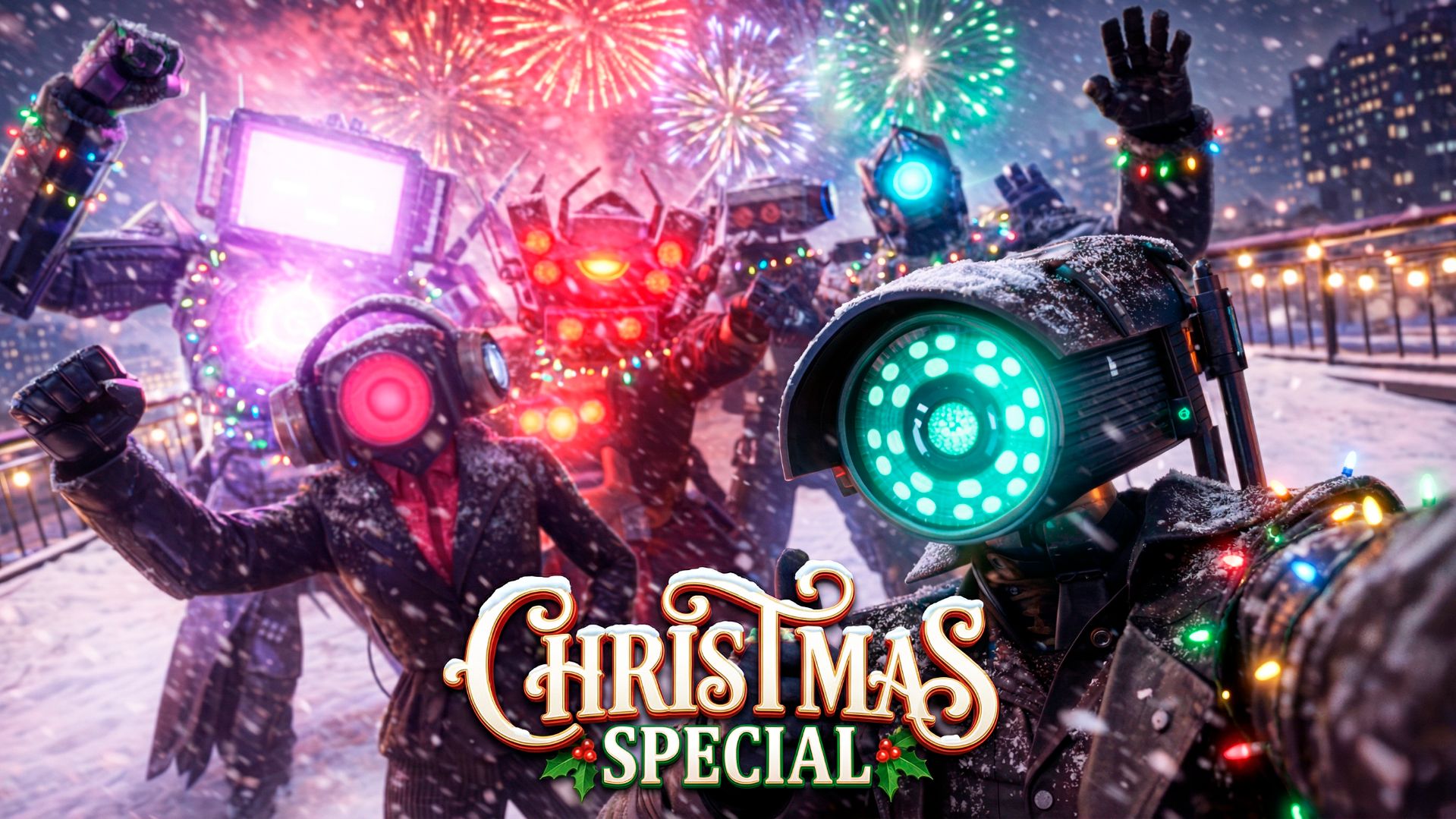 СКИБИДИ ТУАЛЕТЫ: НОВОГОДНИЙ КЛИП! 🎄 Песня Камеравумен и Вечеринка Титанов (4K Анимация)