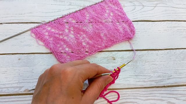 Ажурный узор спицами для кофточек и т.д