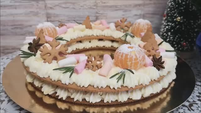 Медовый торт РОЖДЕСТВЕНСКИЙ ВЕНОК Торт на Новый Год ,День Рождения, праздник, новогодний стол