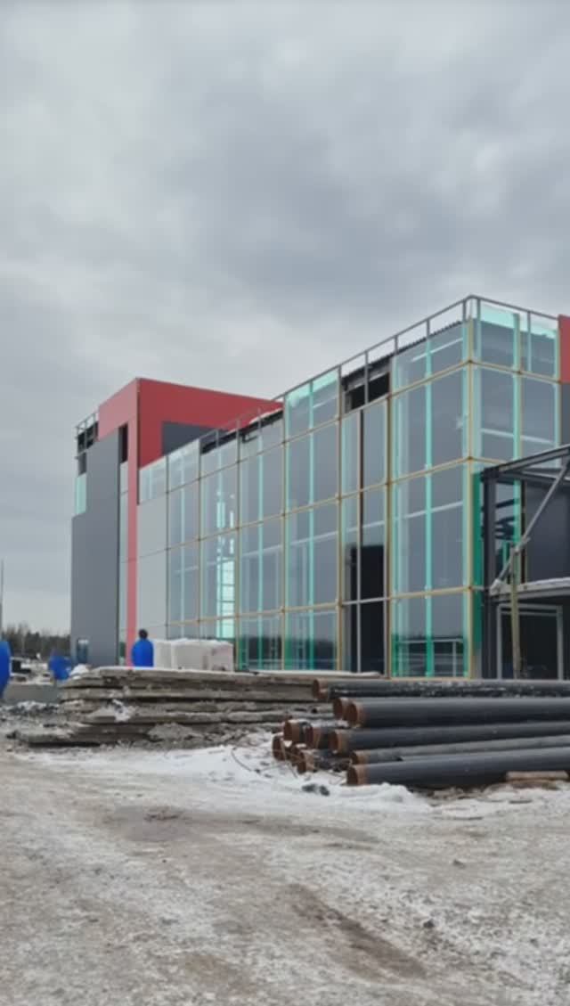 Завод в г. Верхняя Салда. Визуализация витражного фасада