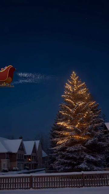 Реалистичный пролёт Санты над домом в эту ночь. А вы его видели? ✨🎅