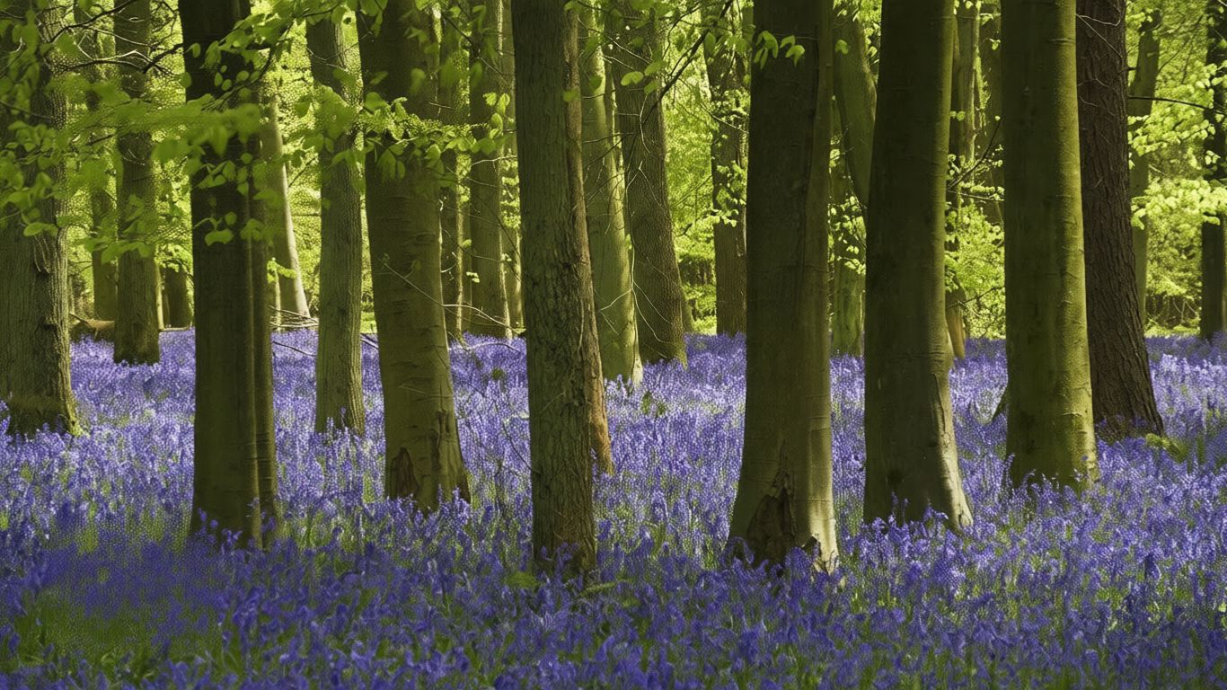 Лес колокольчиков 🌸 | Пение птиц — Расслабляющее видео и звуки природы