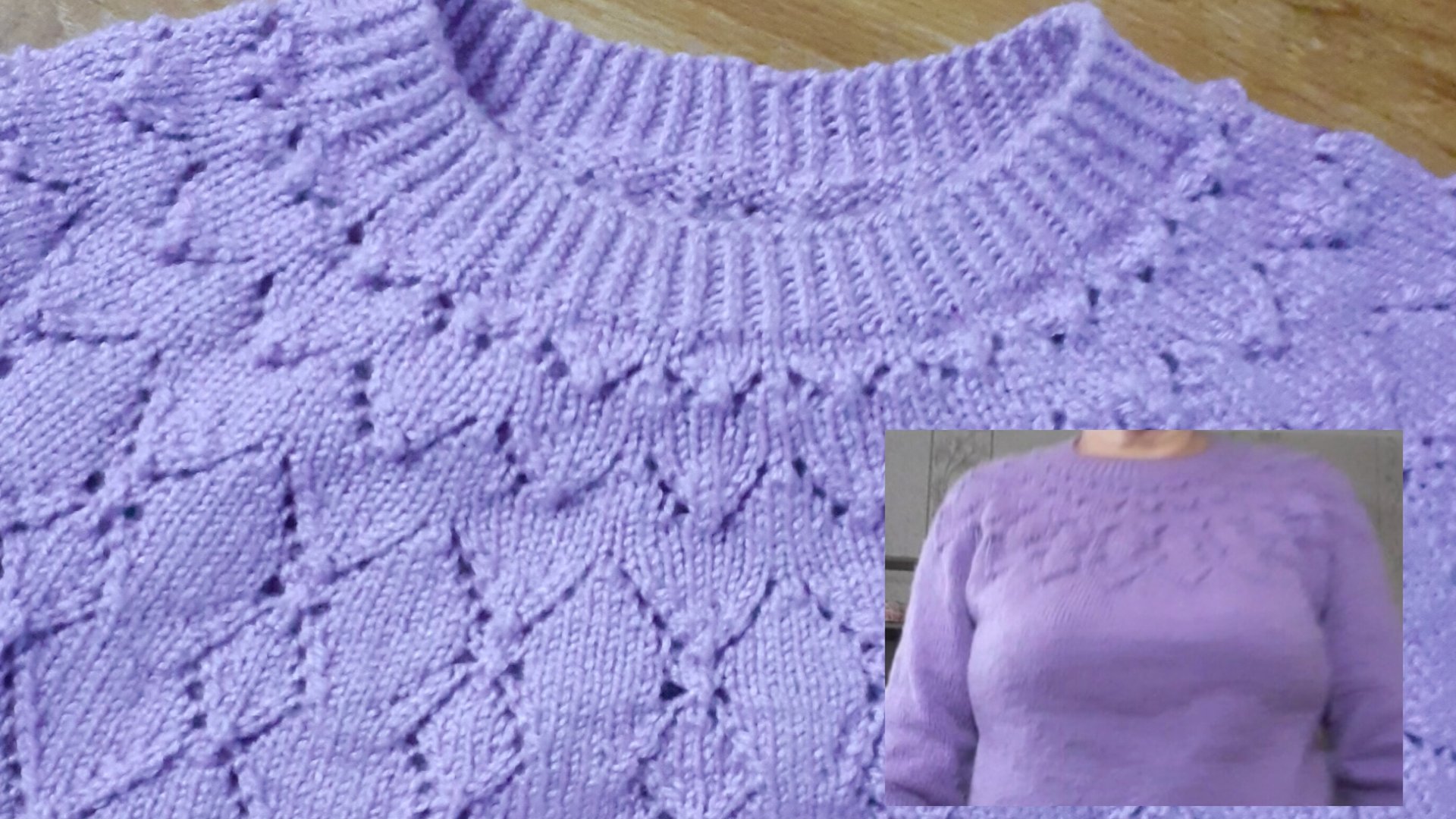 Сиреневая кофточка круглой кокеткой ч. 2 .
