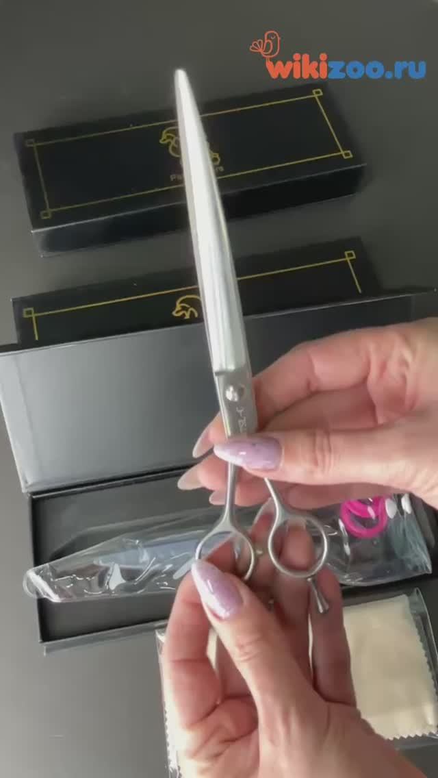 Ножницы для левшей изогнутые, прямые