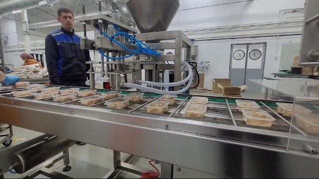 Линия по упаковки холодца на трейсилере РОСТ-ТР1