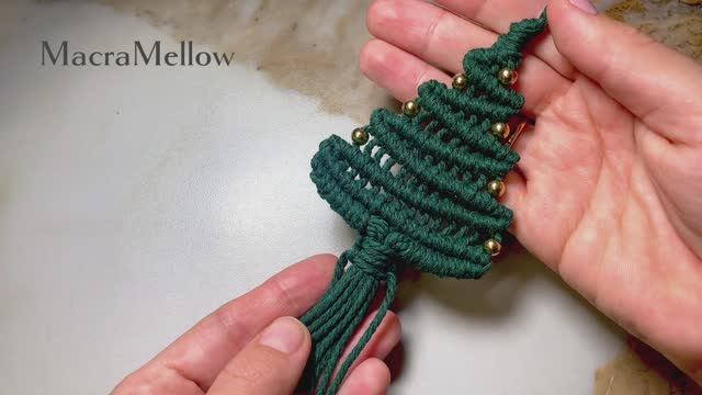 Елочка макраме мастер-класс. Украшения к Новому году своими руками
