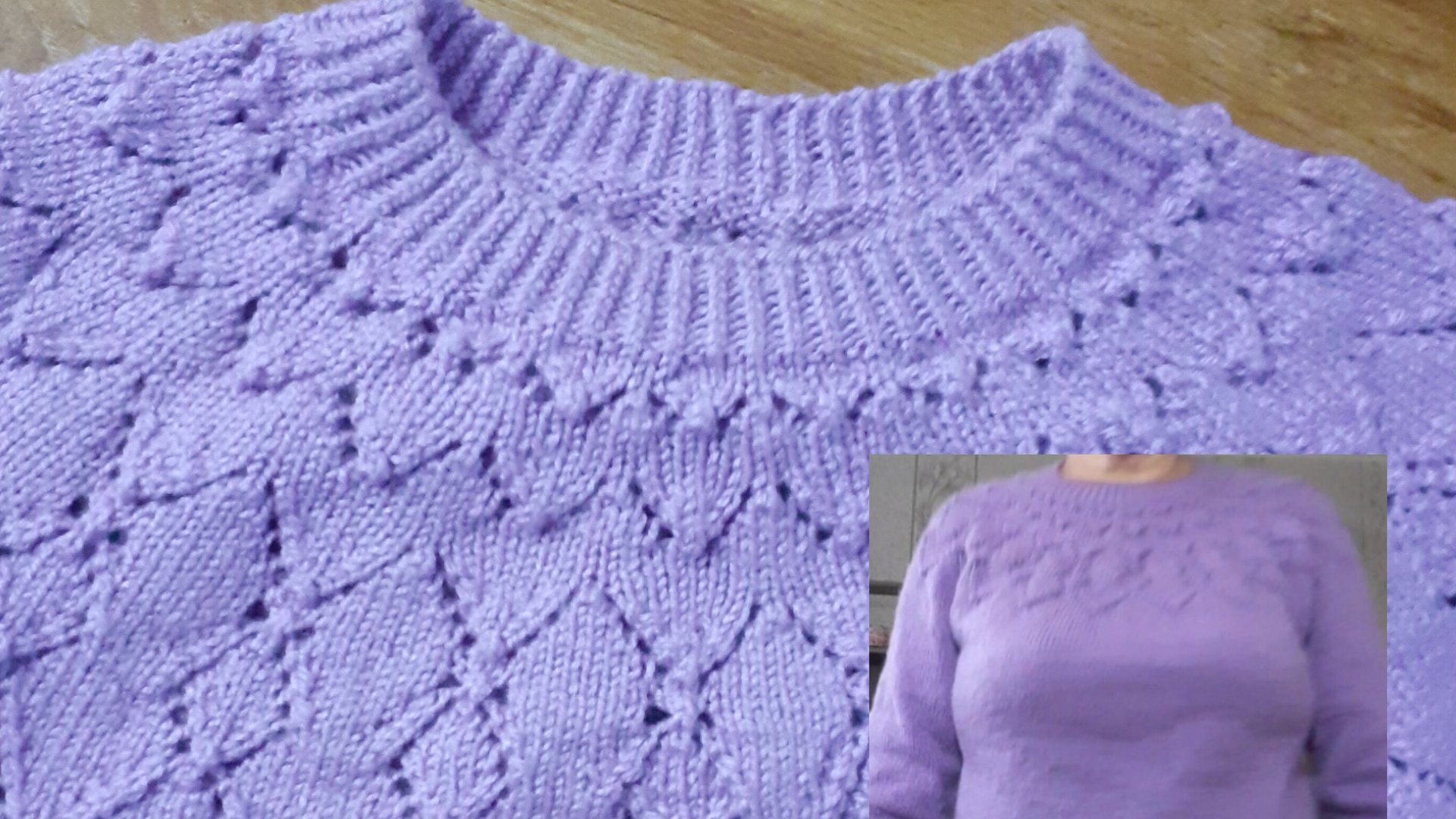 Кофточка круглой кокеткой сверху ч.1.