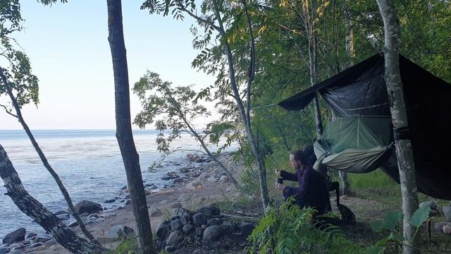 Одиночный поход с гамаком на Ладожское озеро
