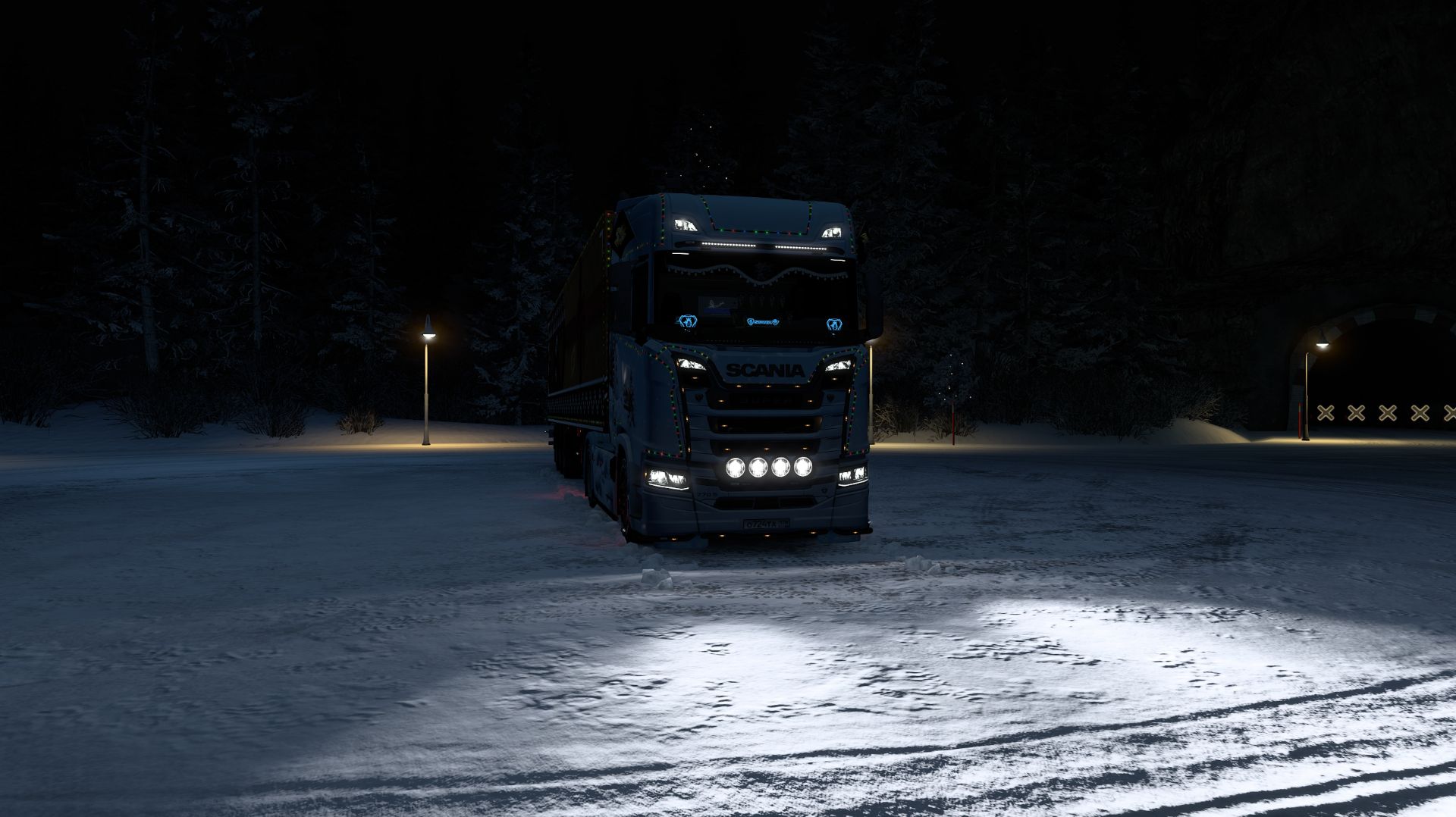 Euro Truck Simulator 2 Поездочка в зимнюю страну, и перевозка грузов зимнего ивента.