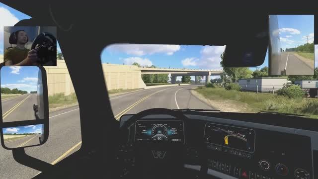 Возвращение Легенды - American truck simulator - 032 - на руле MOZA R5