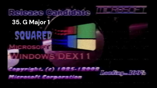 Windows DEX11 Release Candidate Startup and Shutdown Sounds (Audio Effects 2, Squared)