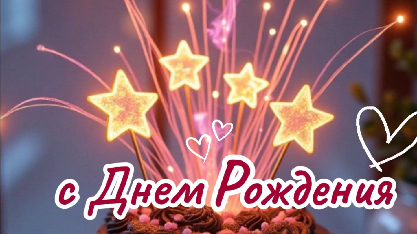 Поздравление с днем рождения — красивая музыкальная открытка