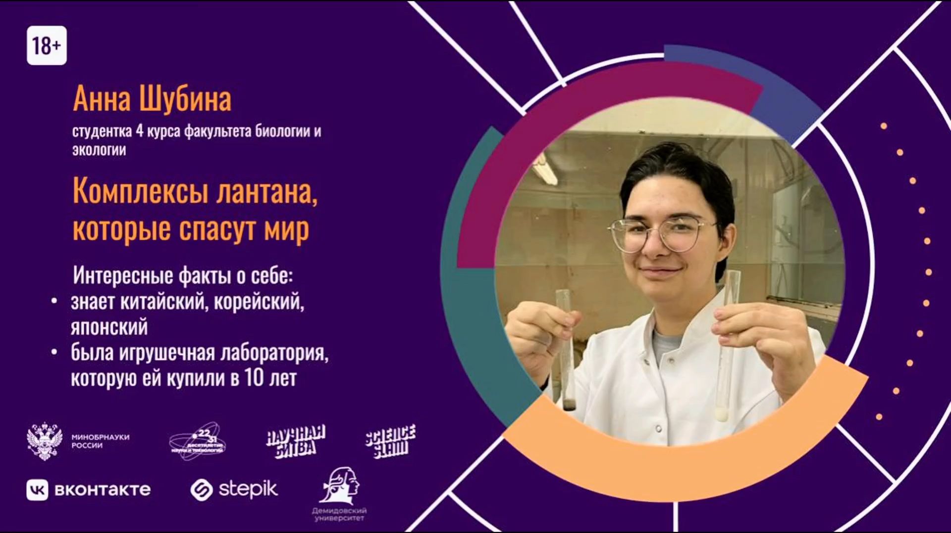 Комплексы лантана, которые спасут мир – Анна Шубина / Научная битва ЯрГУ