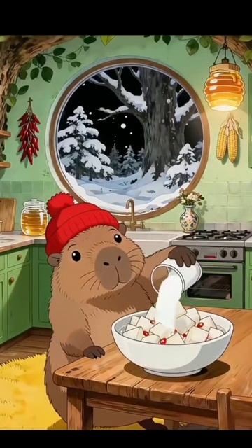 Видео из нейросети с атмосферой нового года