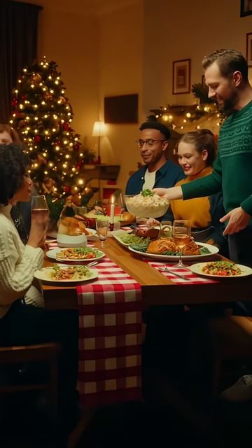 Принёс русский салат Оливье на рождественский ужин к американцам. Их реакция — это шедевр! 🥗🎄