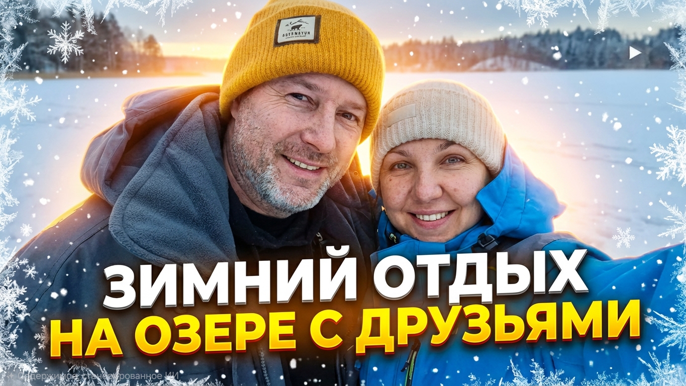 ОТДЫХАЕМ НА ПРИРОДЕ ЗИМОЙ В ПАЛАТКЕ НА БЕРЕГУ ОЗЕРА.