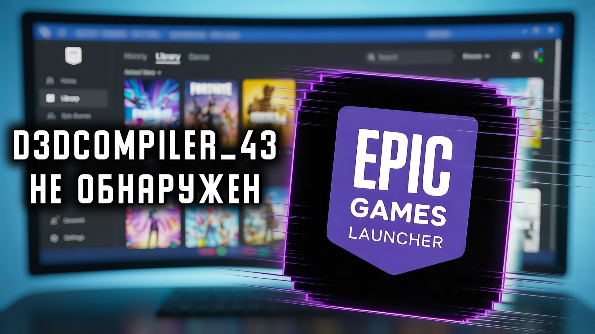 ОШИБКА "СИСТЕМА НЕ ОБНАРУЖИЛА D3DCOMPILER_43.dll" при запуске Epic Games Launcher и других игр