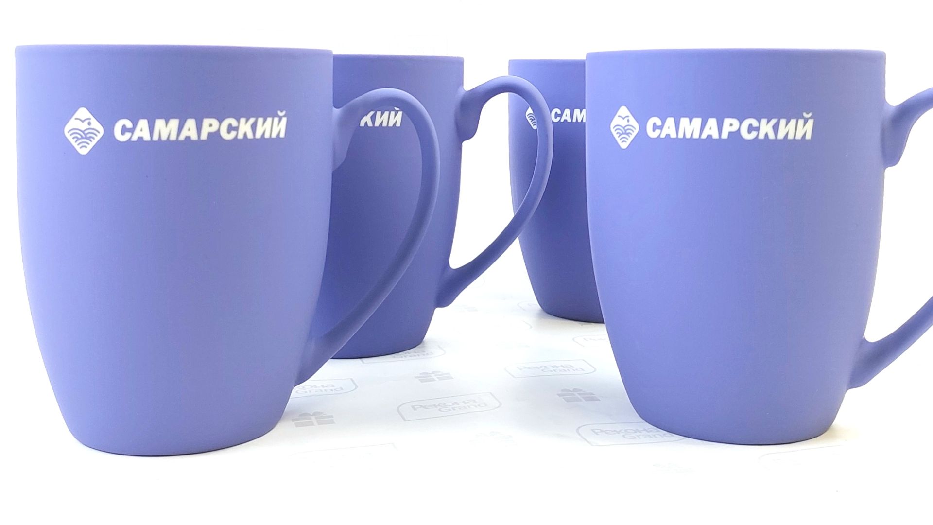 Сиреневые кружки Sweet с логотипом