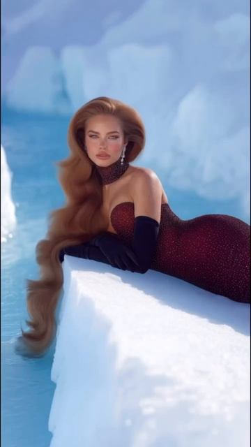 Её не пугает мороз/Видео нейросеть