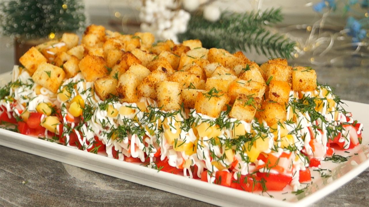 🎄Безумно ВКУСНЫЙ и КРАСИВЫЙ Салат "КОРРИДА" на праздничный стол | Очень вкусно