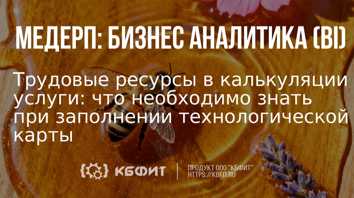 КБФИТ:МЕДЕРП. Трудовые ресурсы в калькуляции услуги что необходимо знать при заполнении тех. карты