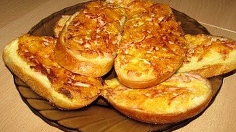 Супер гренки к завтраку - с сосисками и сыром