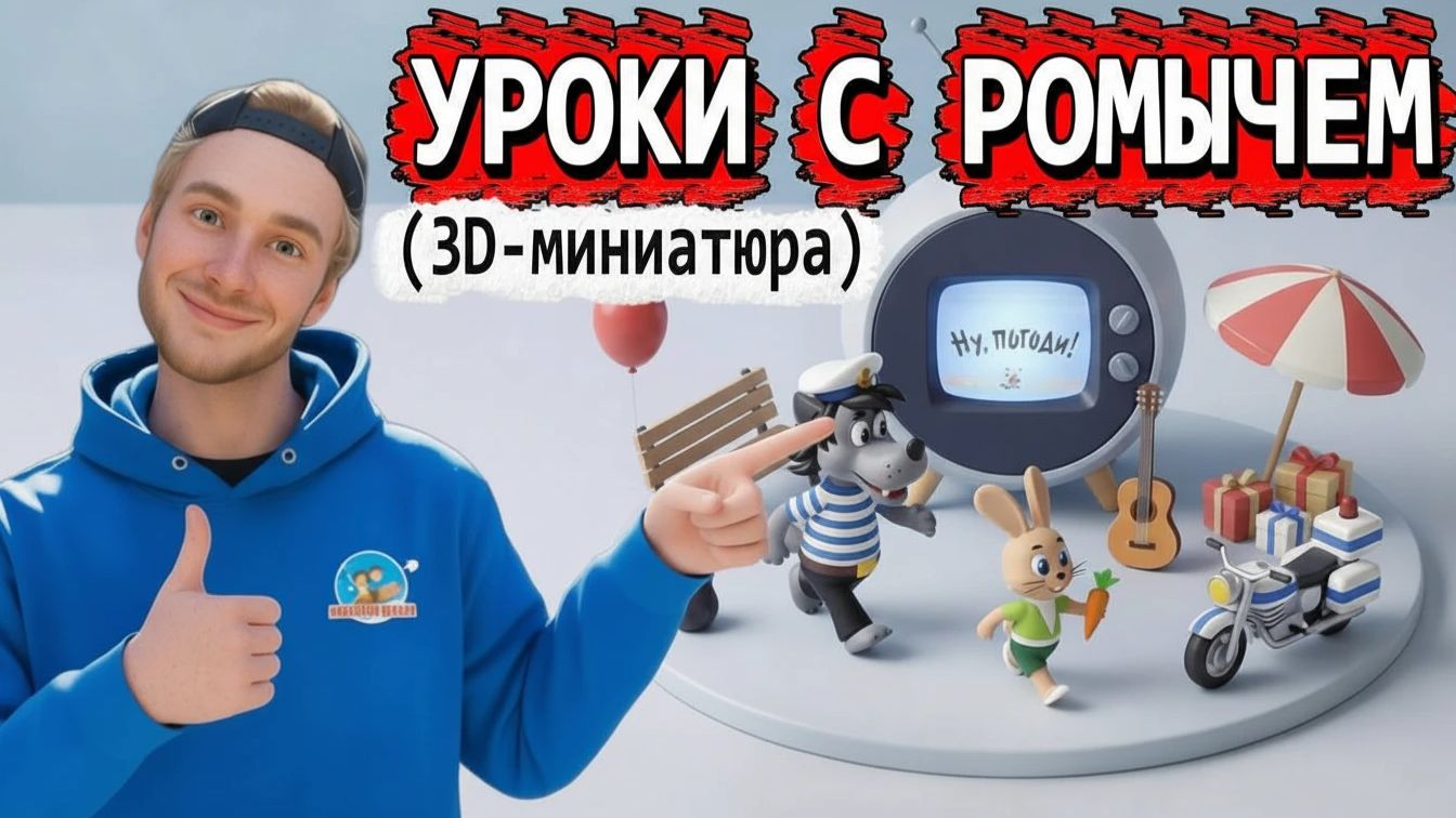 🎬 УРОКИ С РОМЫЧЕМ: 3D‑МИНИАТЮРЫ С ПОМОЩЬЮ НЕЙРОСЕТИ