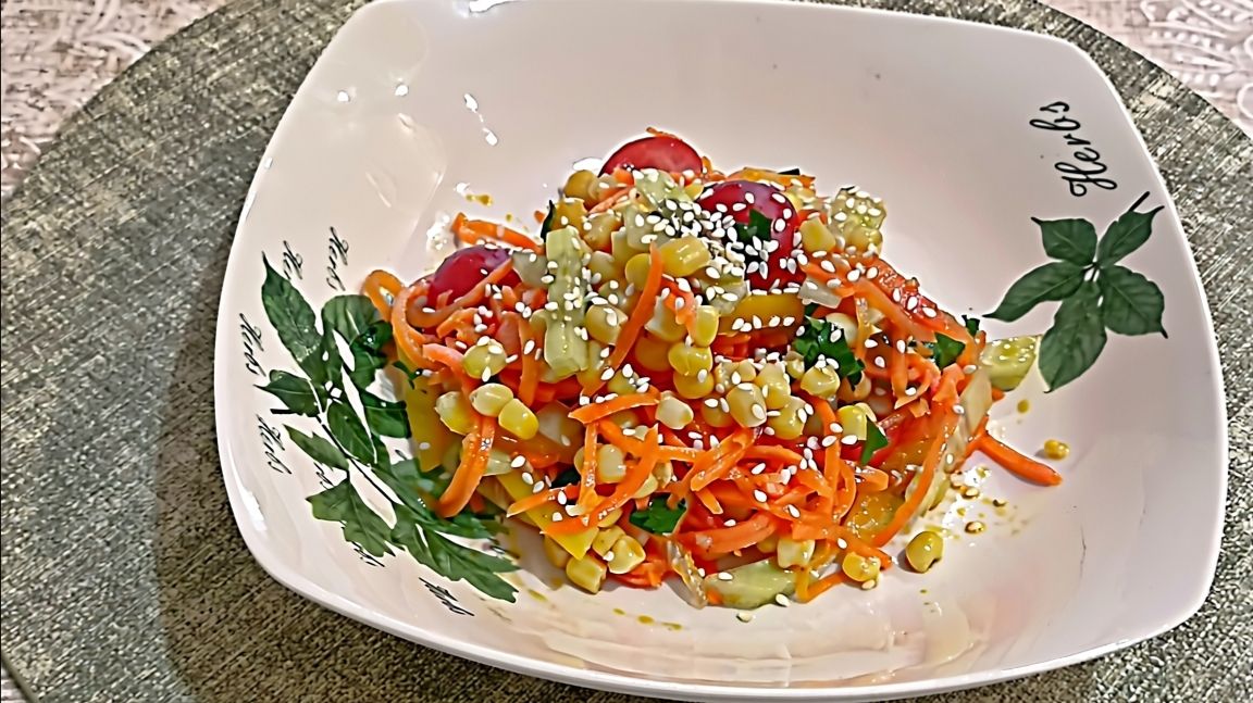 Вкусный салат с восточным мотивом