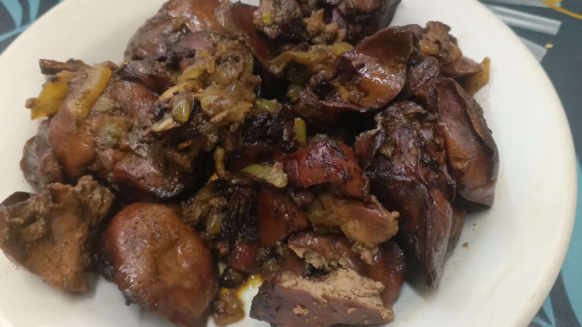 Жареная куриная печень в аэрогриле. Хрустящая, вкусная.