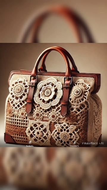 Идеи для вязаных сумок из квадратных мотивов